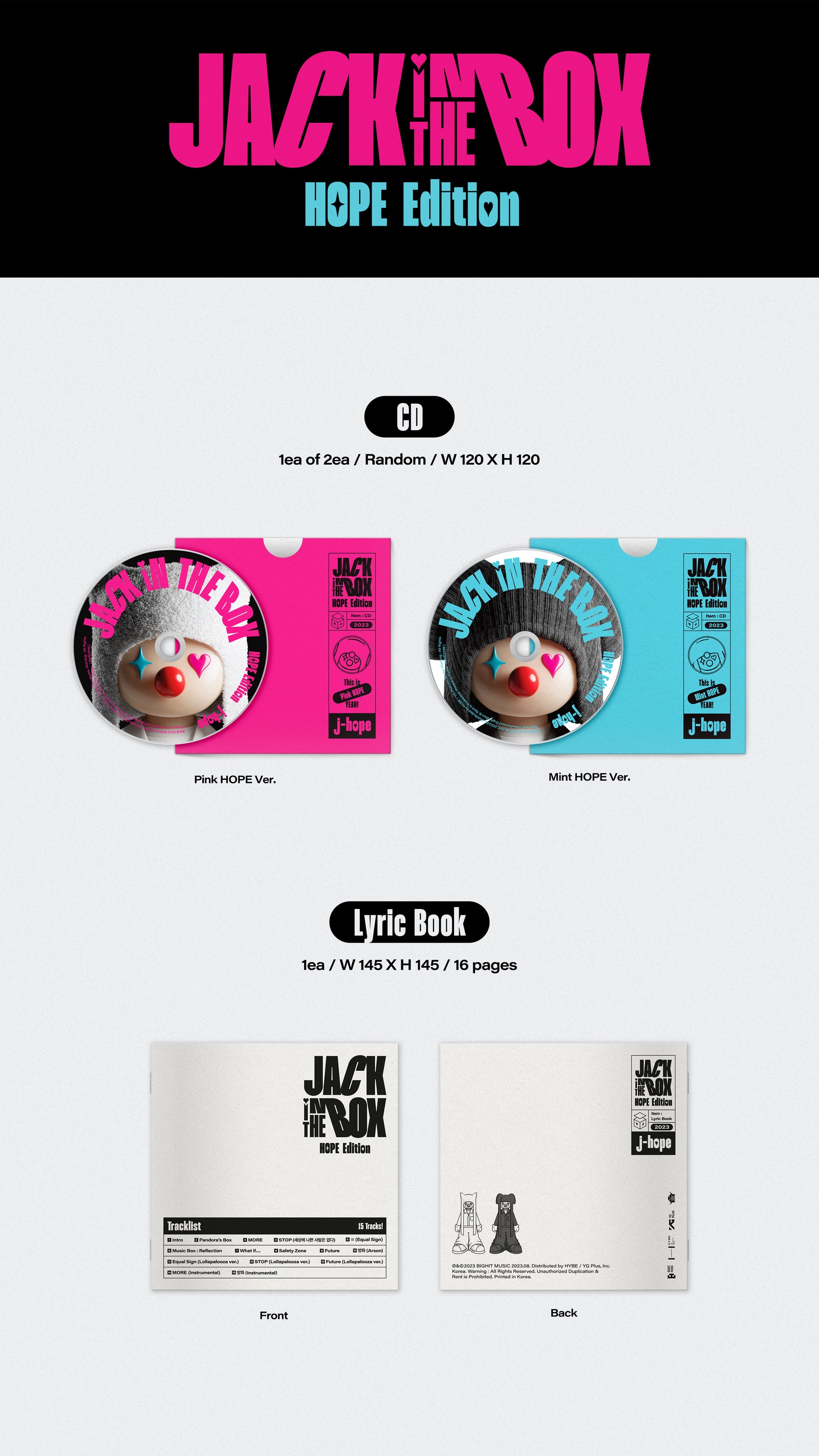 Jack In The Box (HOPE Edition) CD - Official BTS Music Store